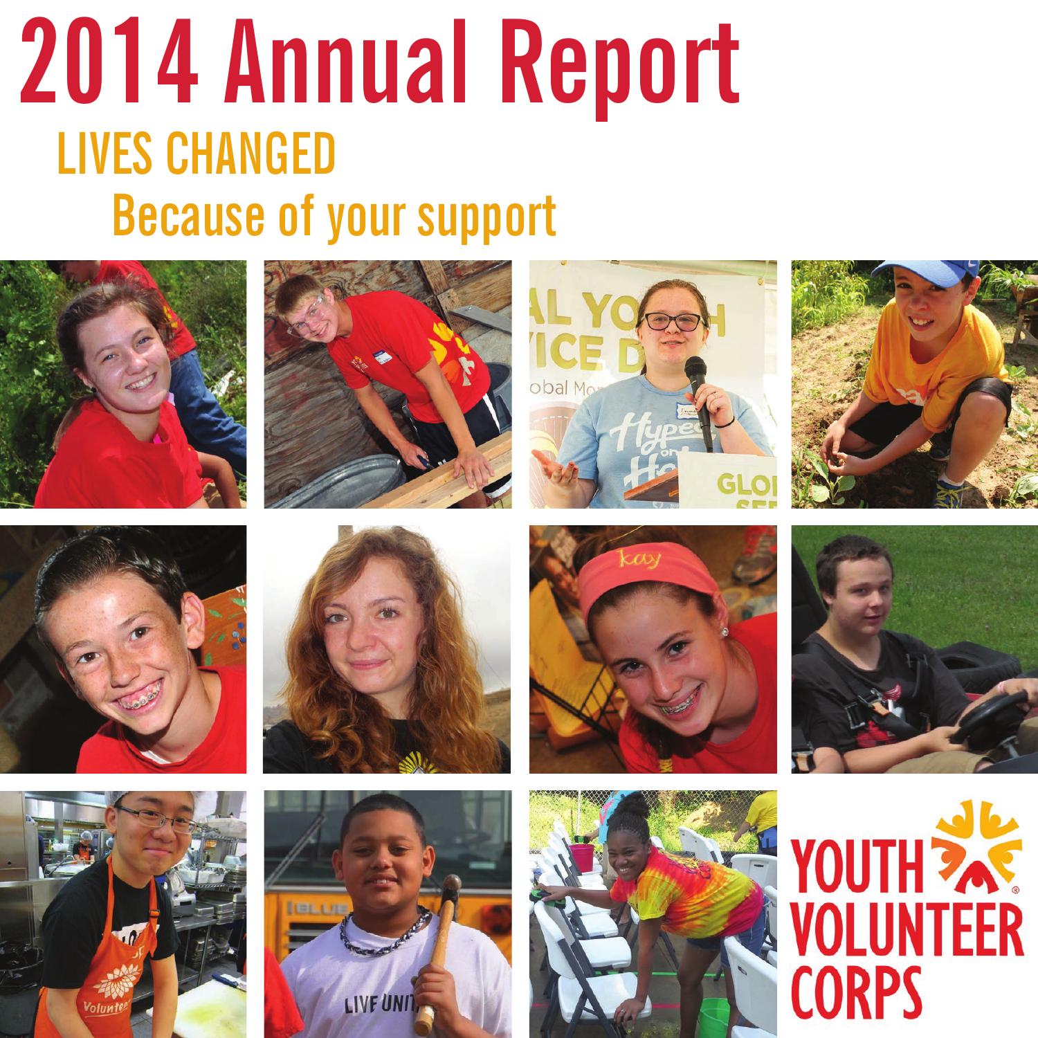 Youth Volunteer Corps - 2014 Annual Report by Youth Volunteer Corps - Issuu