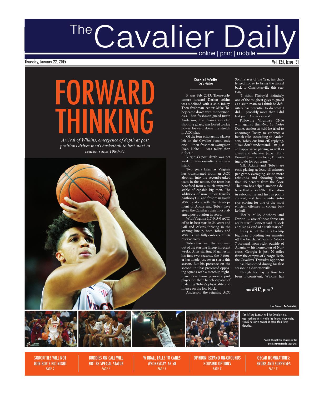 Thursday, January 22, 2015 by The Cavalier Daily - Issuu