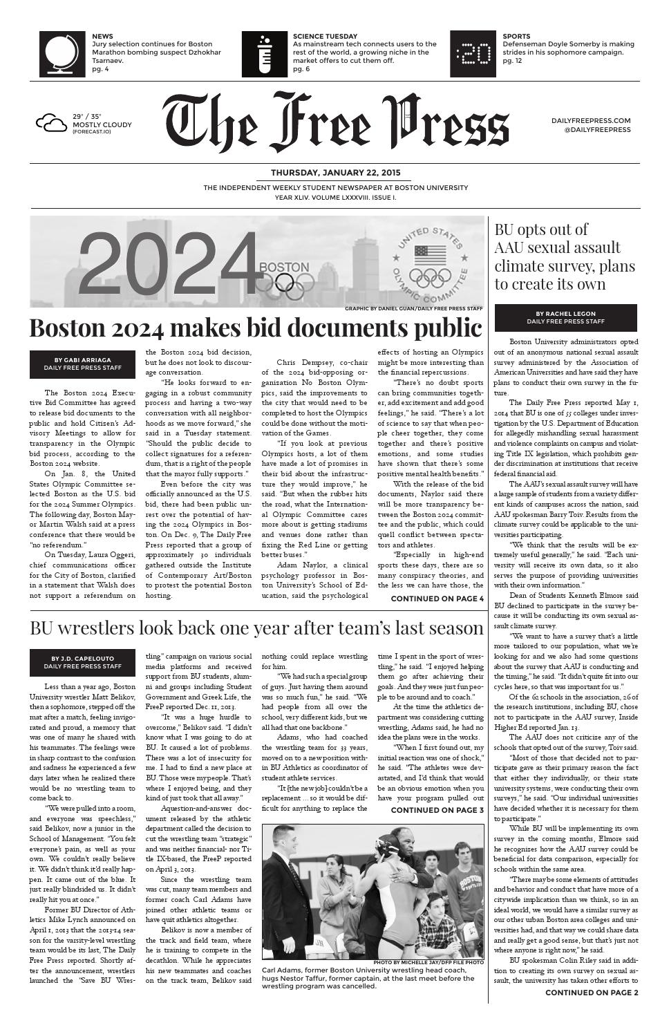 1-22-2015 by The Daily Free Press - Issuu