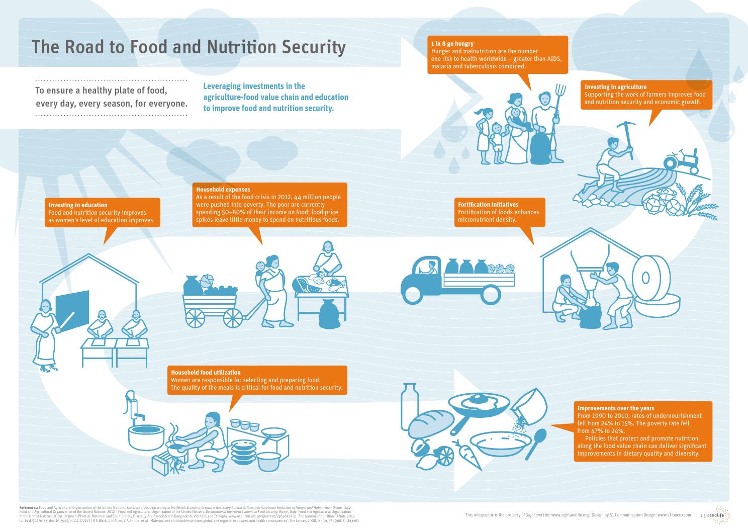 Infographic: The Road to Food and Nutrition Security by Sight and Life ...