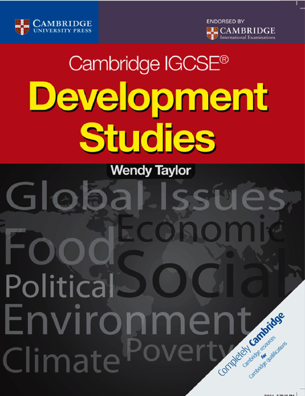 Preview Cambridge IGCSE Development Studies by Cambridge International ...