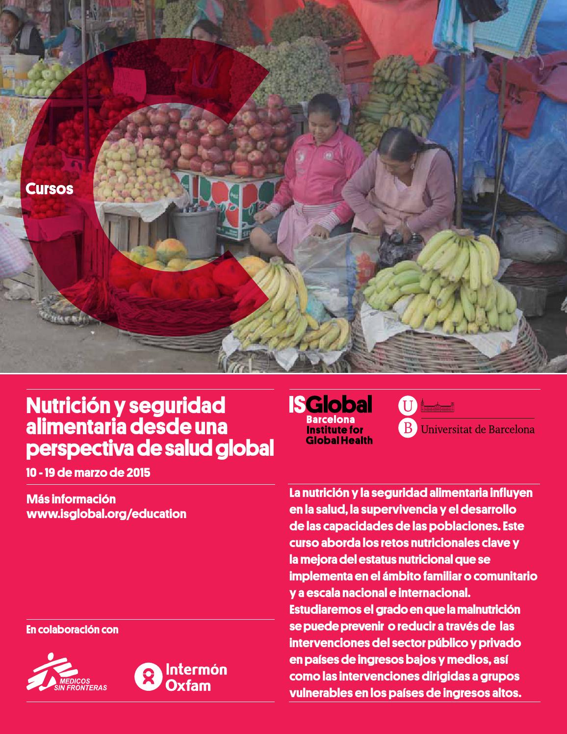 Nutrición y seguridad alimentaria desde una perspectiva de salud global ...