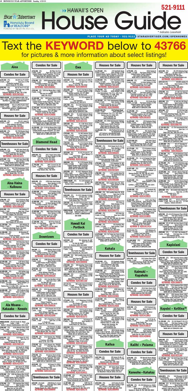 Open house guide 012515 by Oahu Publications, Inc - Issuu