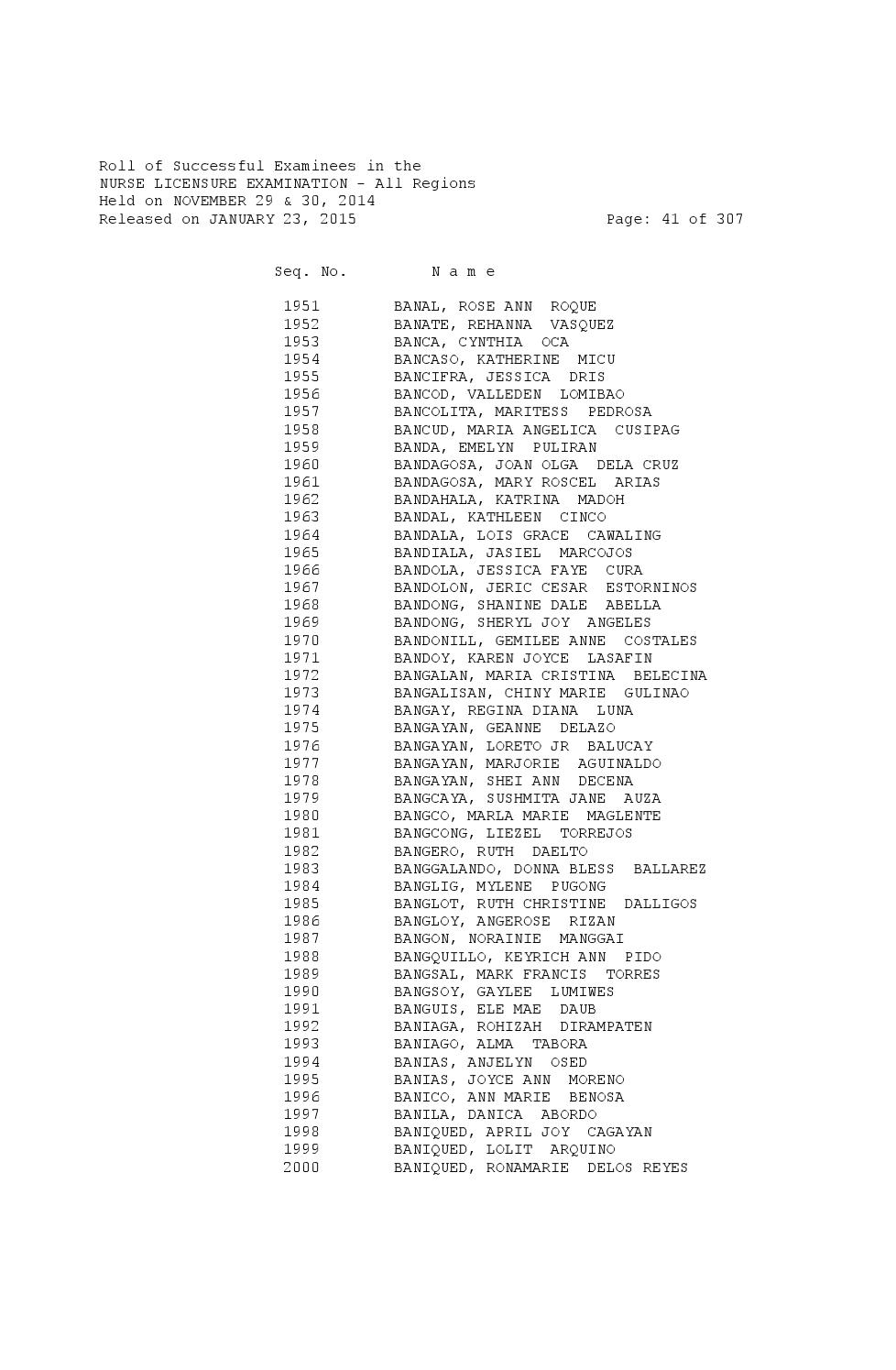 PRC Nov 2014 Nursing licensure exam results by myinquirer dotnet - Issuu PRC Nov 2014 Nursing licensure exam results by myinquirer dotnet - Issuu