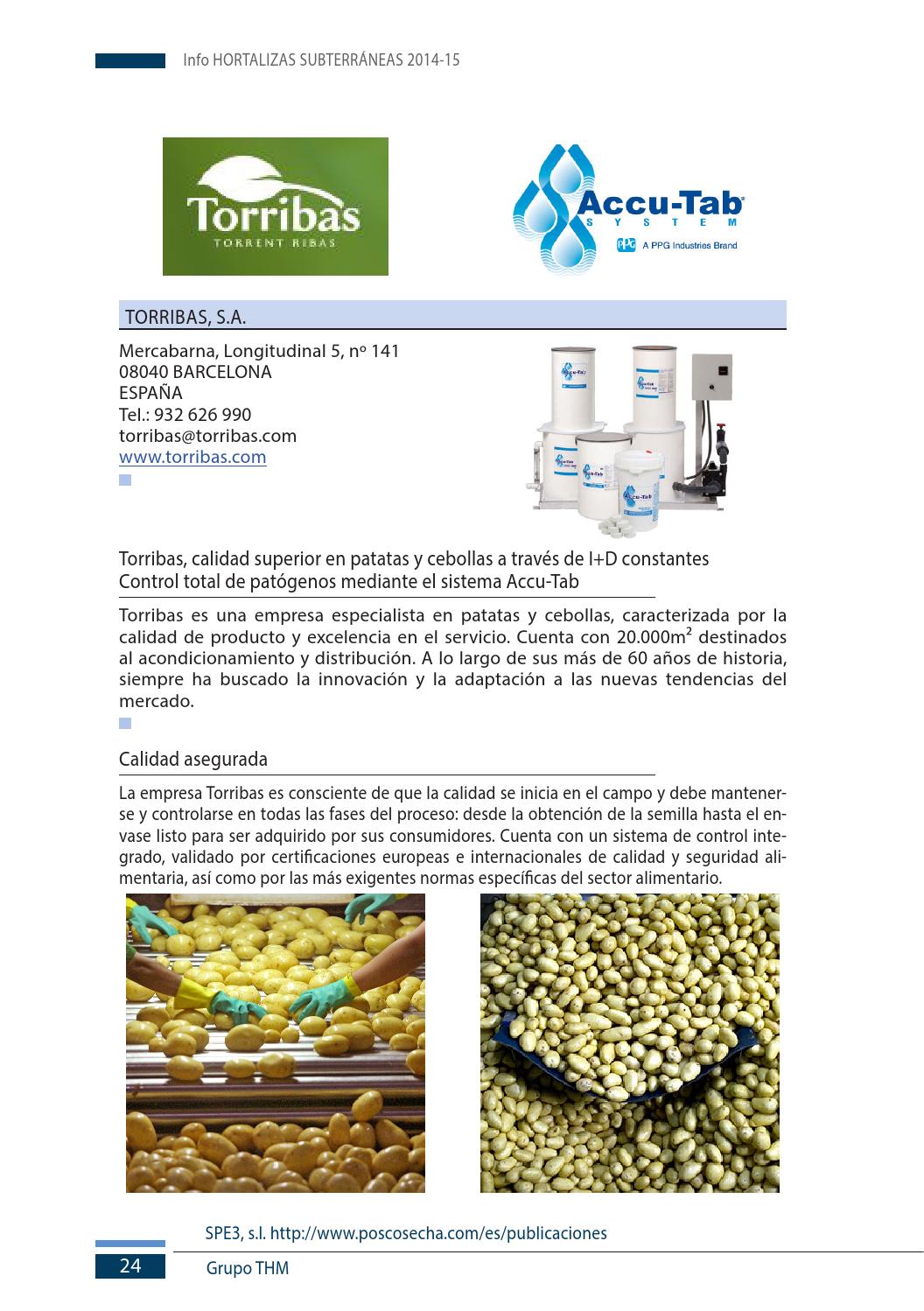 Torribas, control total de patógenos mediante pastillas de cloro by ...