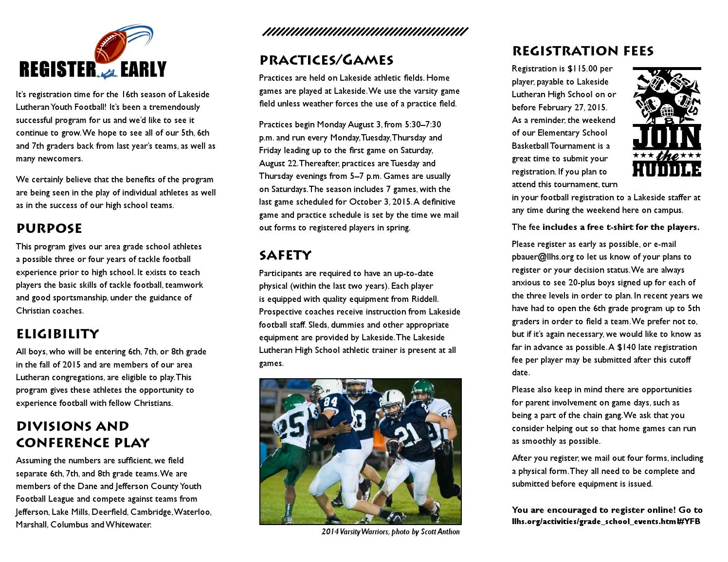 Youth football brochure 15 by LLHS - Issuu