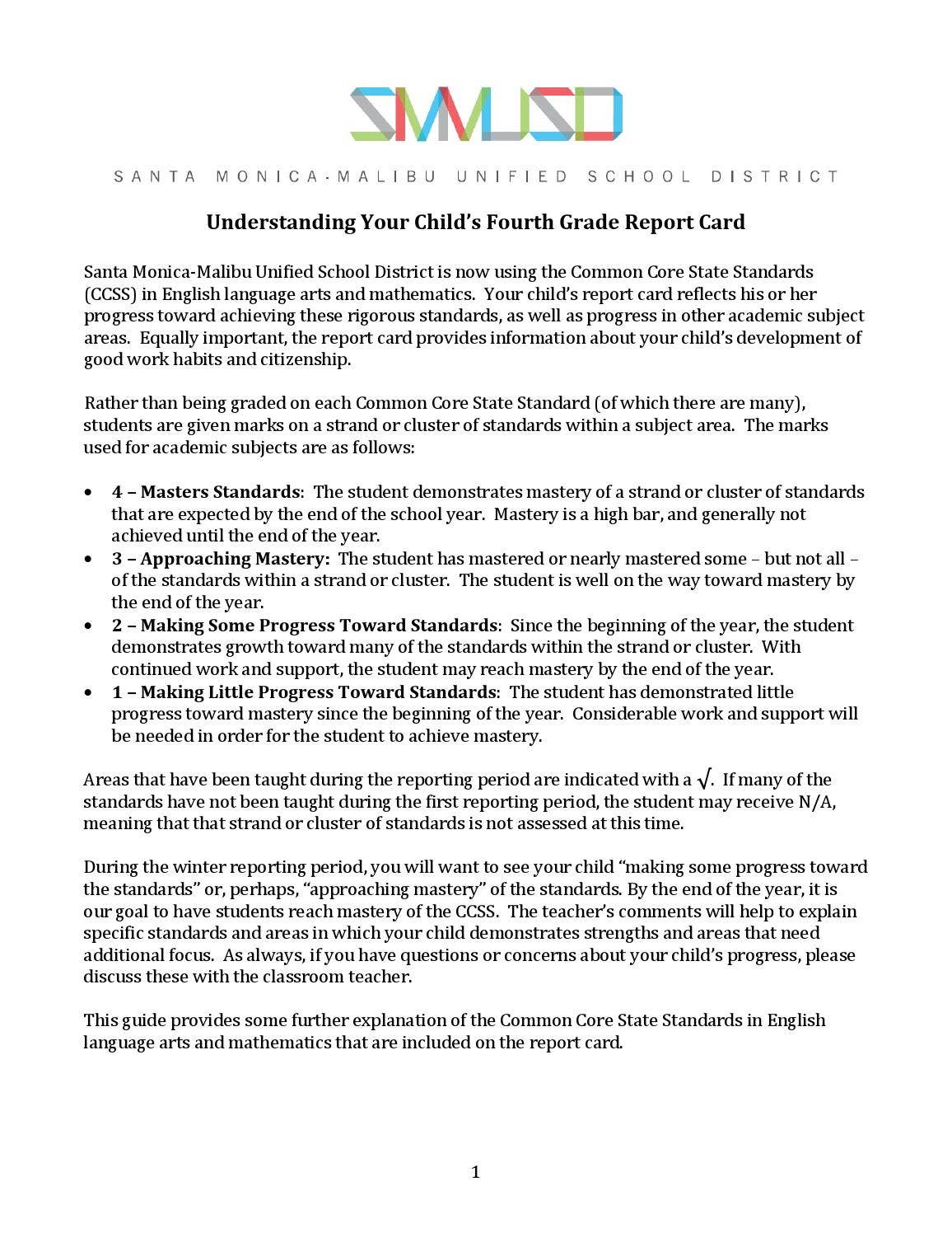 4th Grade Report Card Guide by EdisonAmigos - Issuu