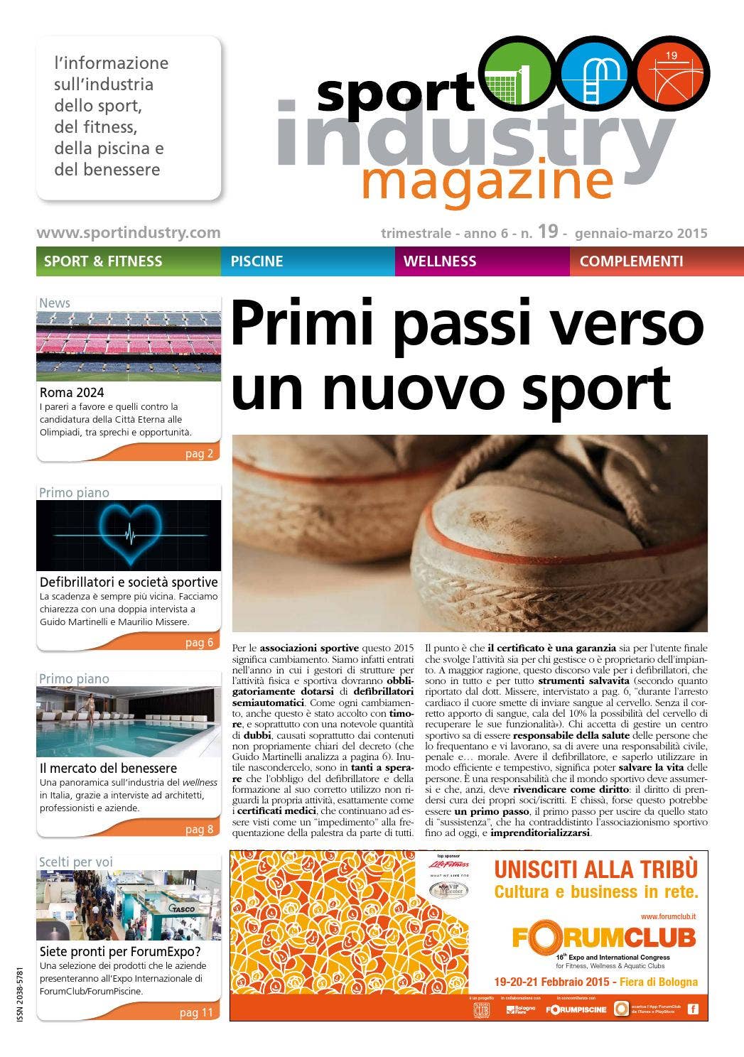 Sport industry magazine 19 - gennaio/marzo 2015 by EDITRICE IL CAMPO ...