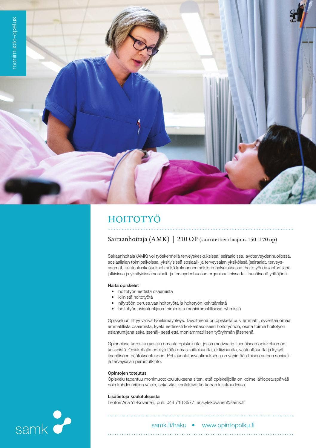 Hoitotyö, monimuoto, Rauma by SAMK Satakunta University of Applied ...