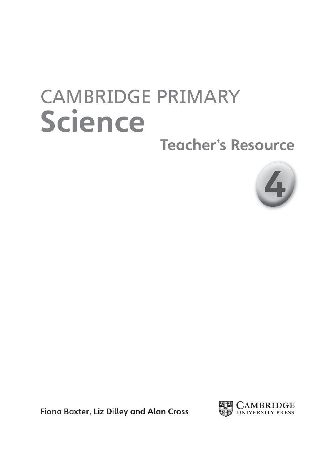 Preview Cambridge Primary Science Teacher's Resource Book Stage 4 by ...