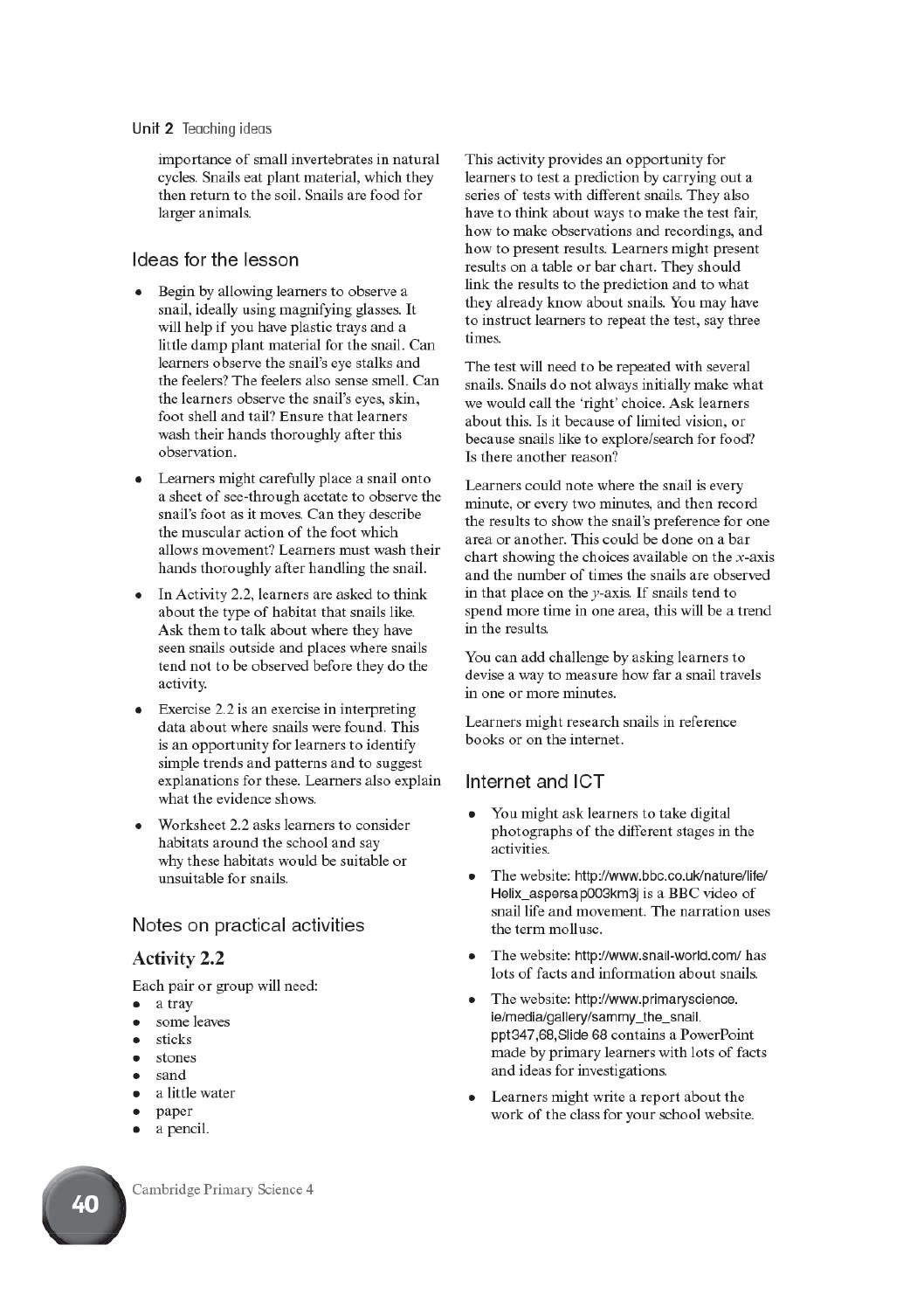 Preview Cambridge Primary Science Teacher's Resource Book Stage 4 by ...
