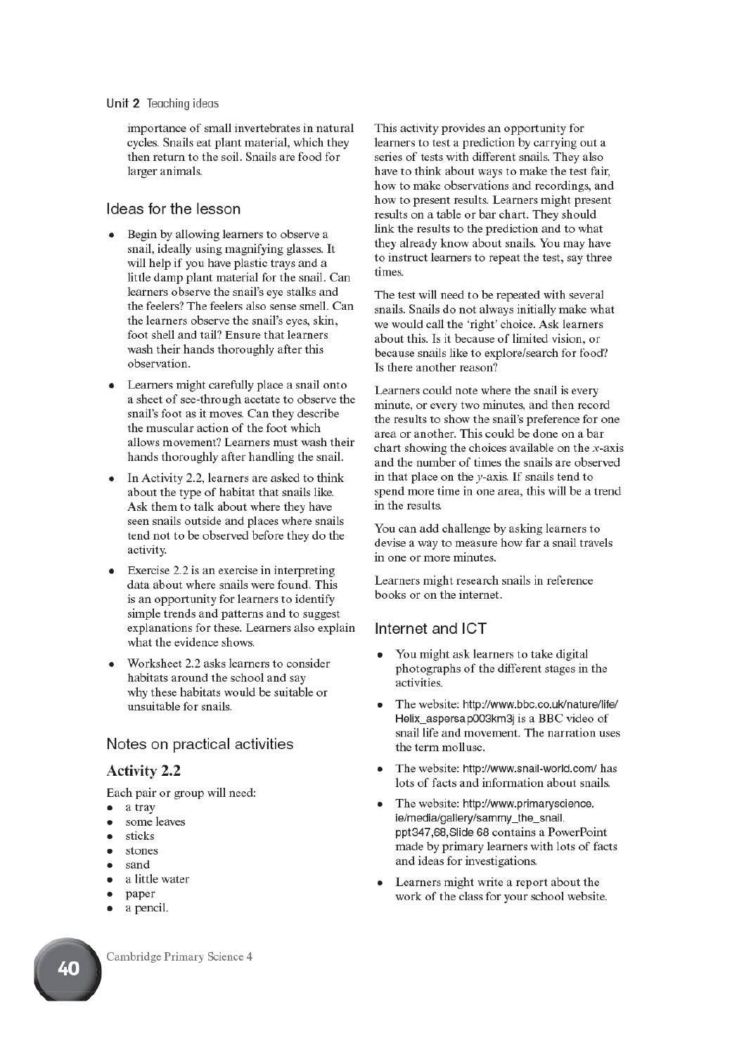 Preview Cambridge Primary Science Teacher's Resource Book Stage 4 by ...