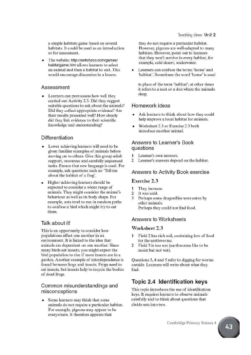Preview Cambridge Primary Science Teacher's Resource Book Stage 4 by ...