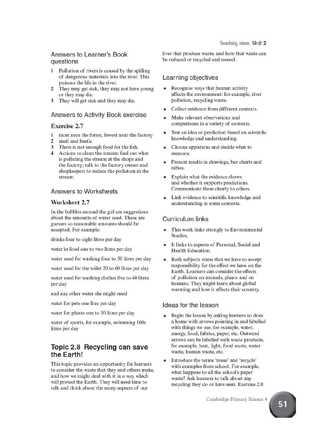 Preview Cambridge Primary Science Teacher's Resource Book Stage 4 by ...