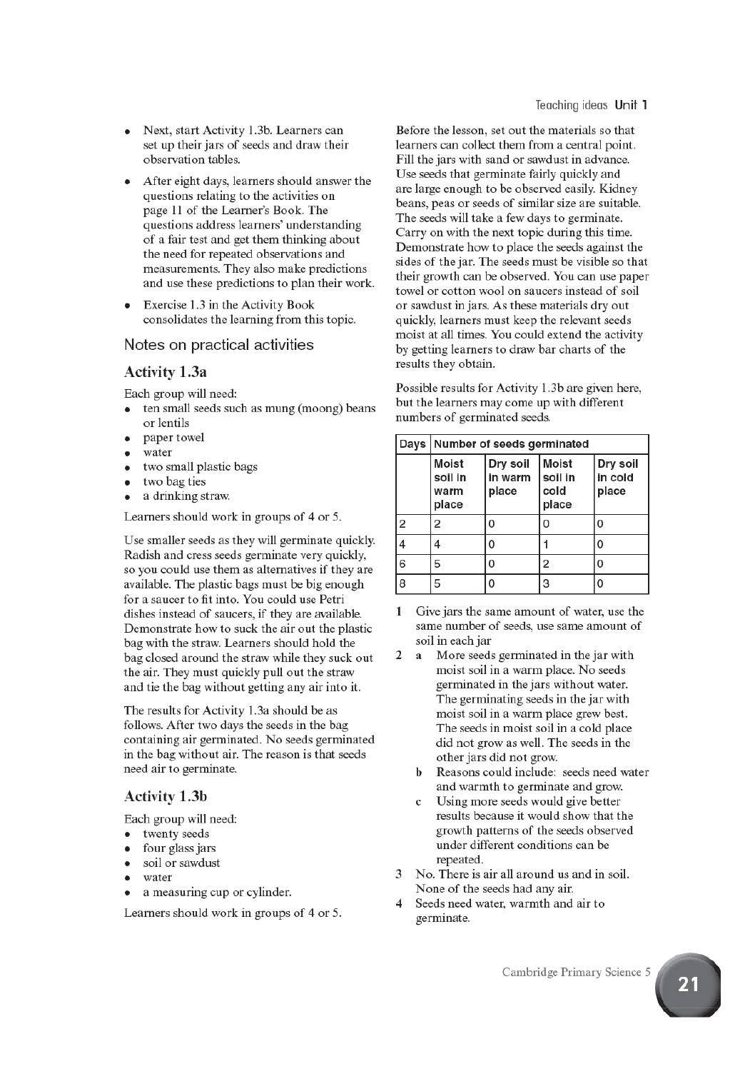 Preview Cambridge Primary Science Teacher's Resource Book Stage 5 by ...