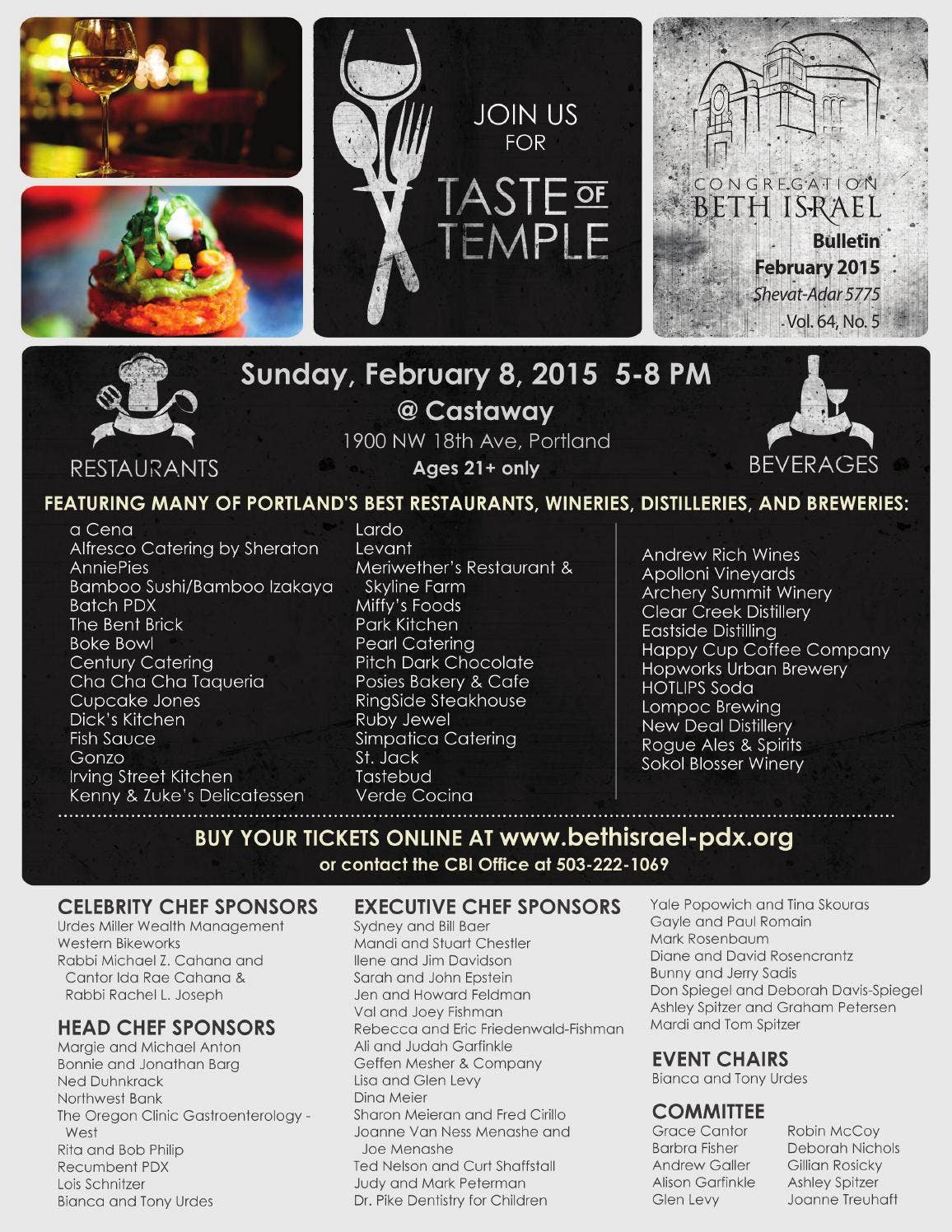 February 2015 Bulletin - Congregation Beth Israel, Portland Oregon by ...