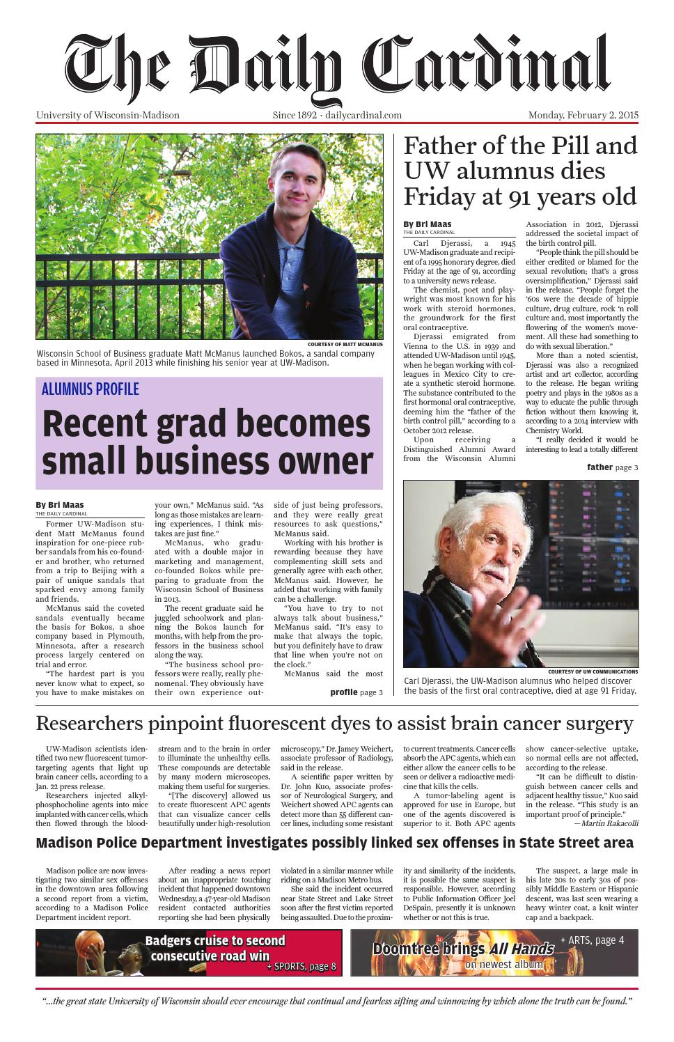 Monday, February 2, 2015 - The Daily Cardinal by The Daily Cardinal - Issuu