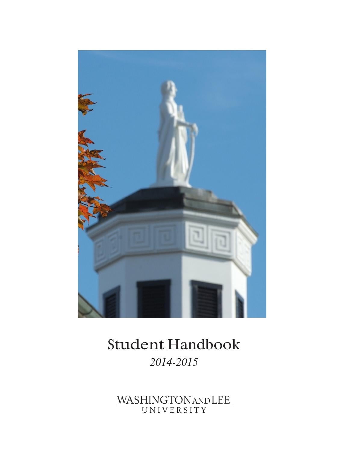 Washington and Lee University Student Handbook, 2014-2015 by Washington and Lee University - Issuu