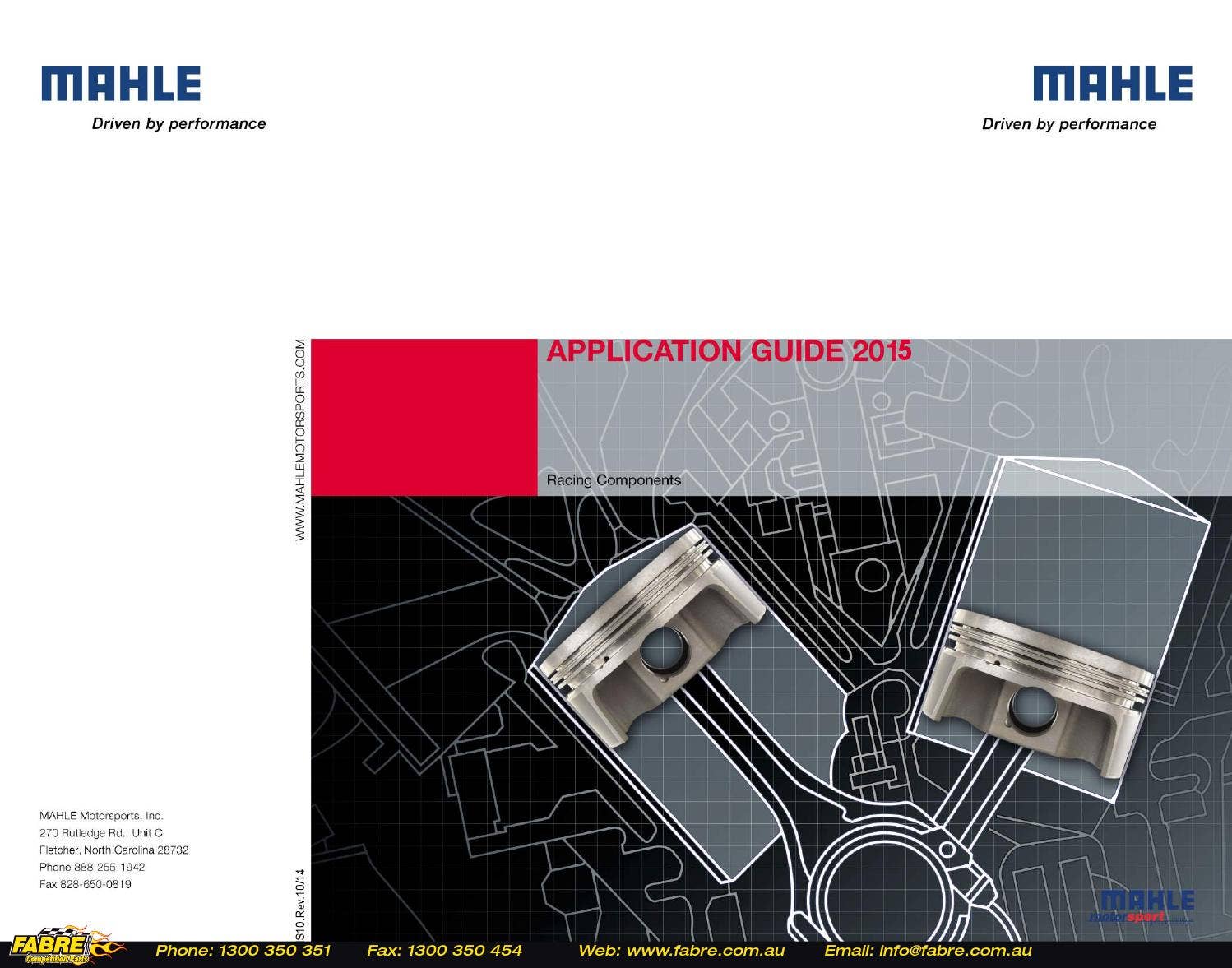 2015 Mahle Motorsport Application Guide by Fabre Australia - Issuu