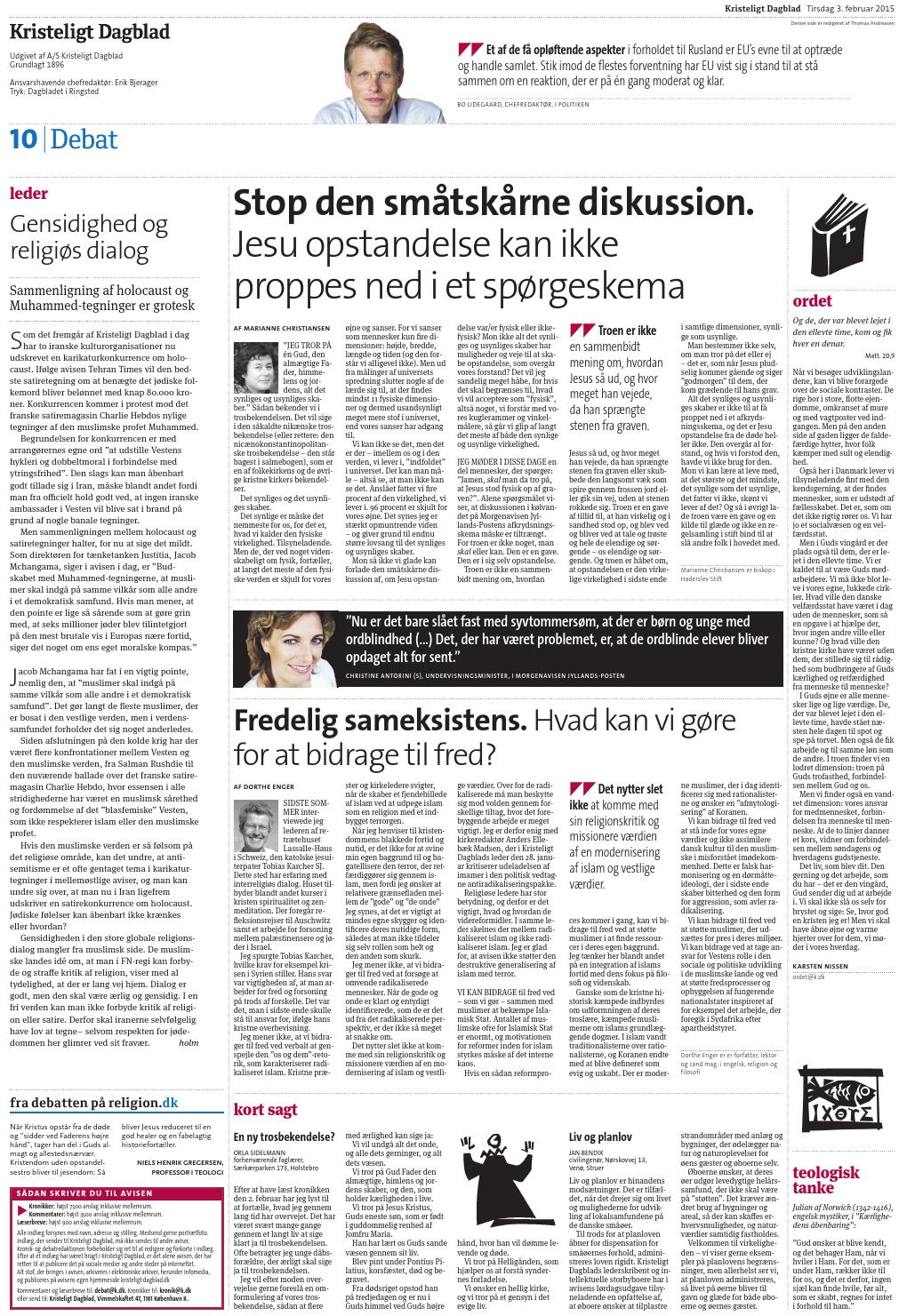 Kristeligt Dagblad den 3. februar 2015 by Kristeligt Dagblad - Issuu