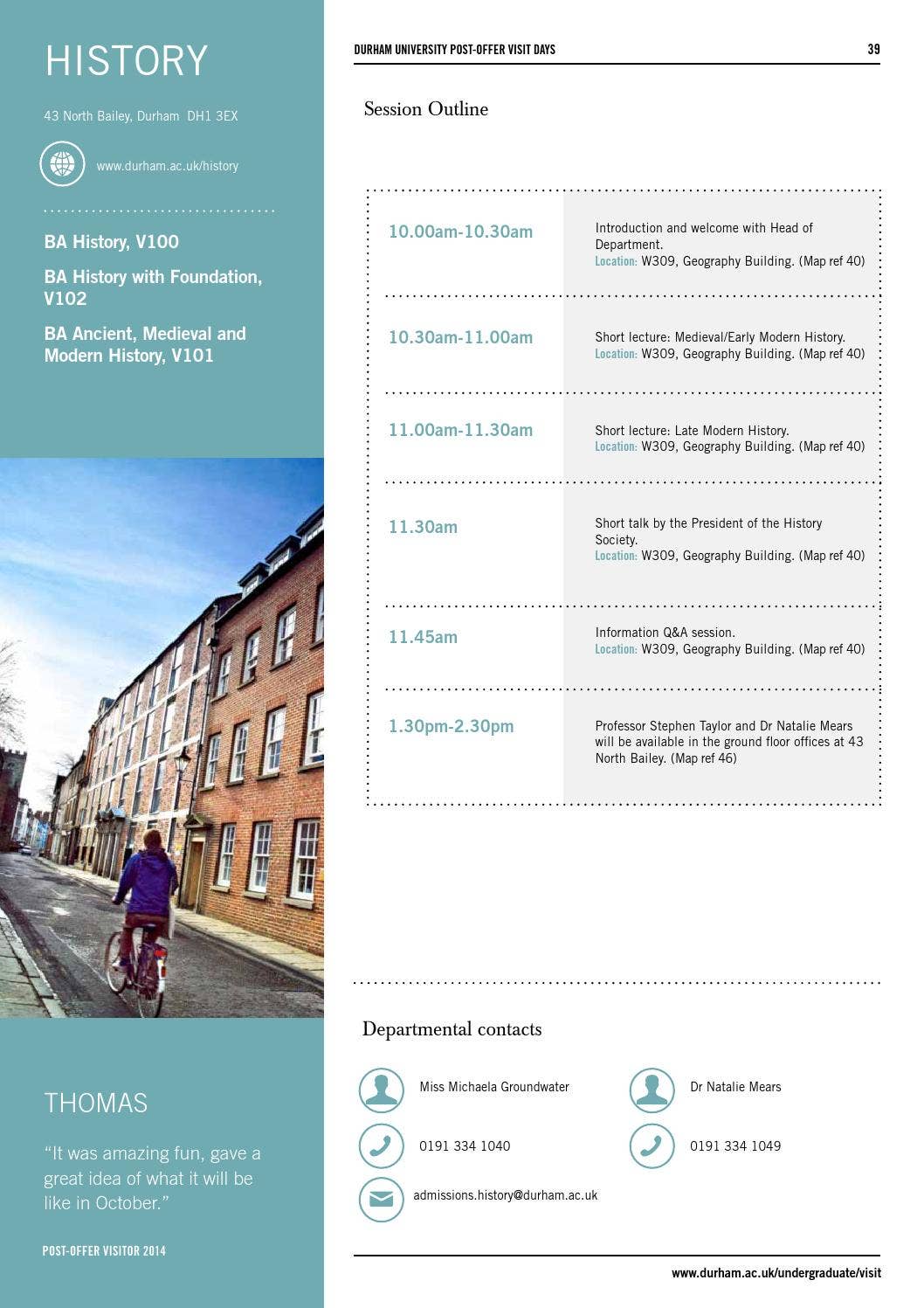 Durham University post-offer visit day full guide by Durham University ...