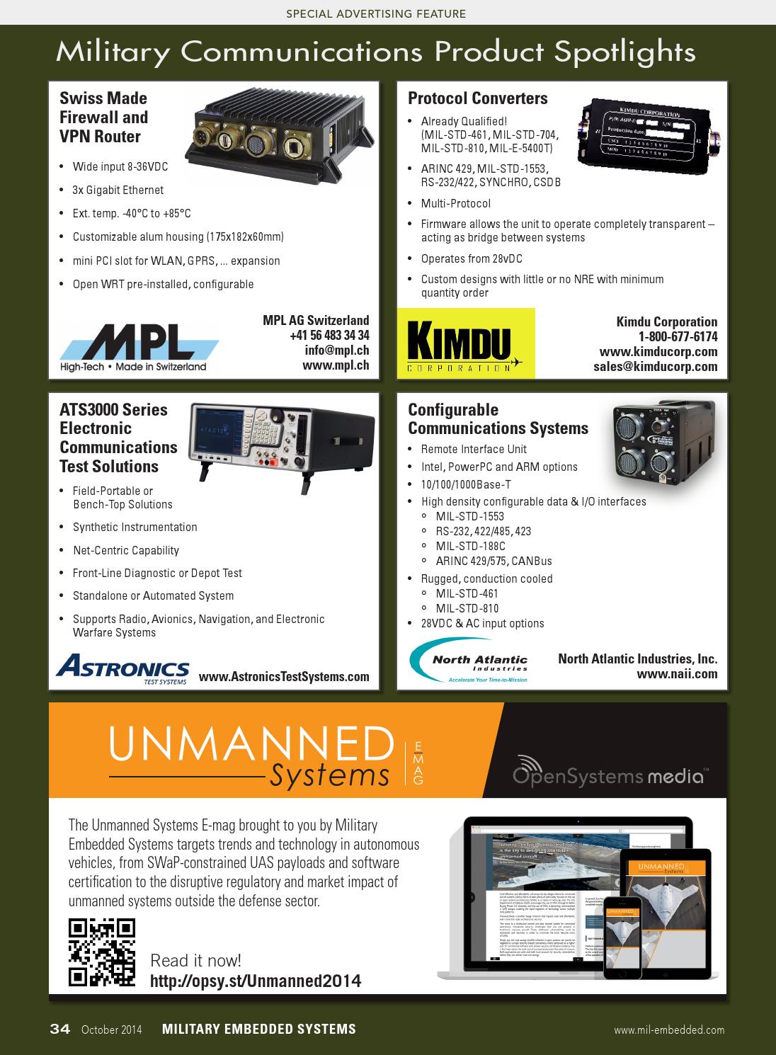 Military Embedded Systems Oct 2014 by OpenSystems Media - Issuu