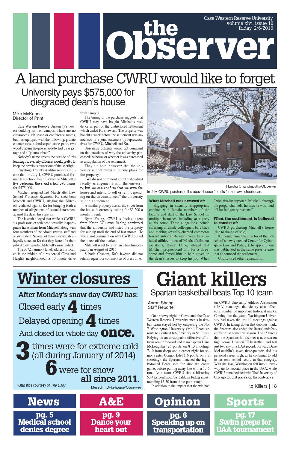 Volume XLVI, Issue 18 February 6, 2015 by The Observer - Issuu