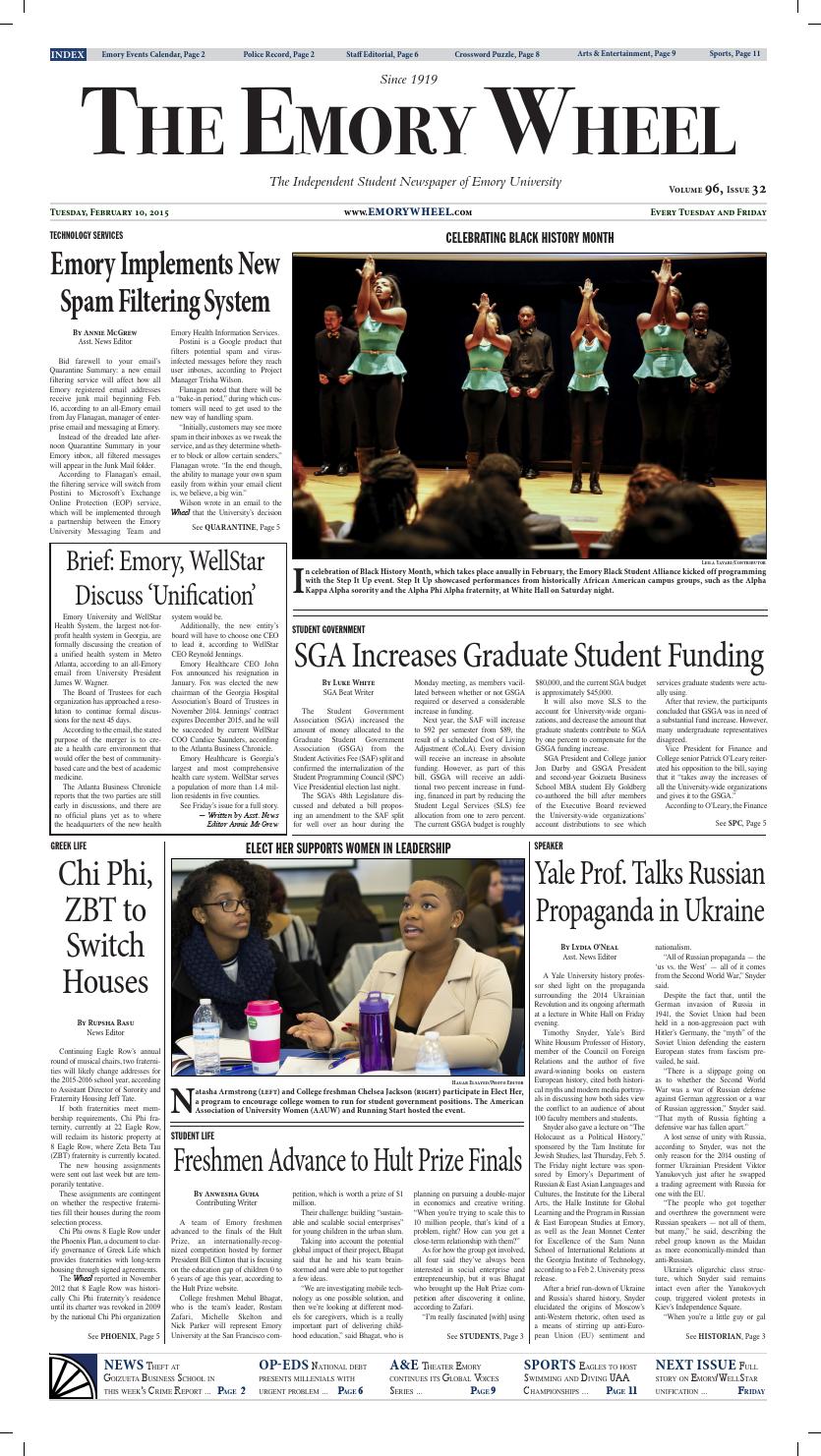 2.9.15 by The Emory Wheel - Issuu