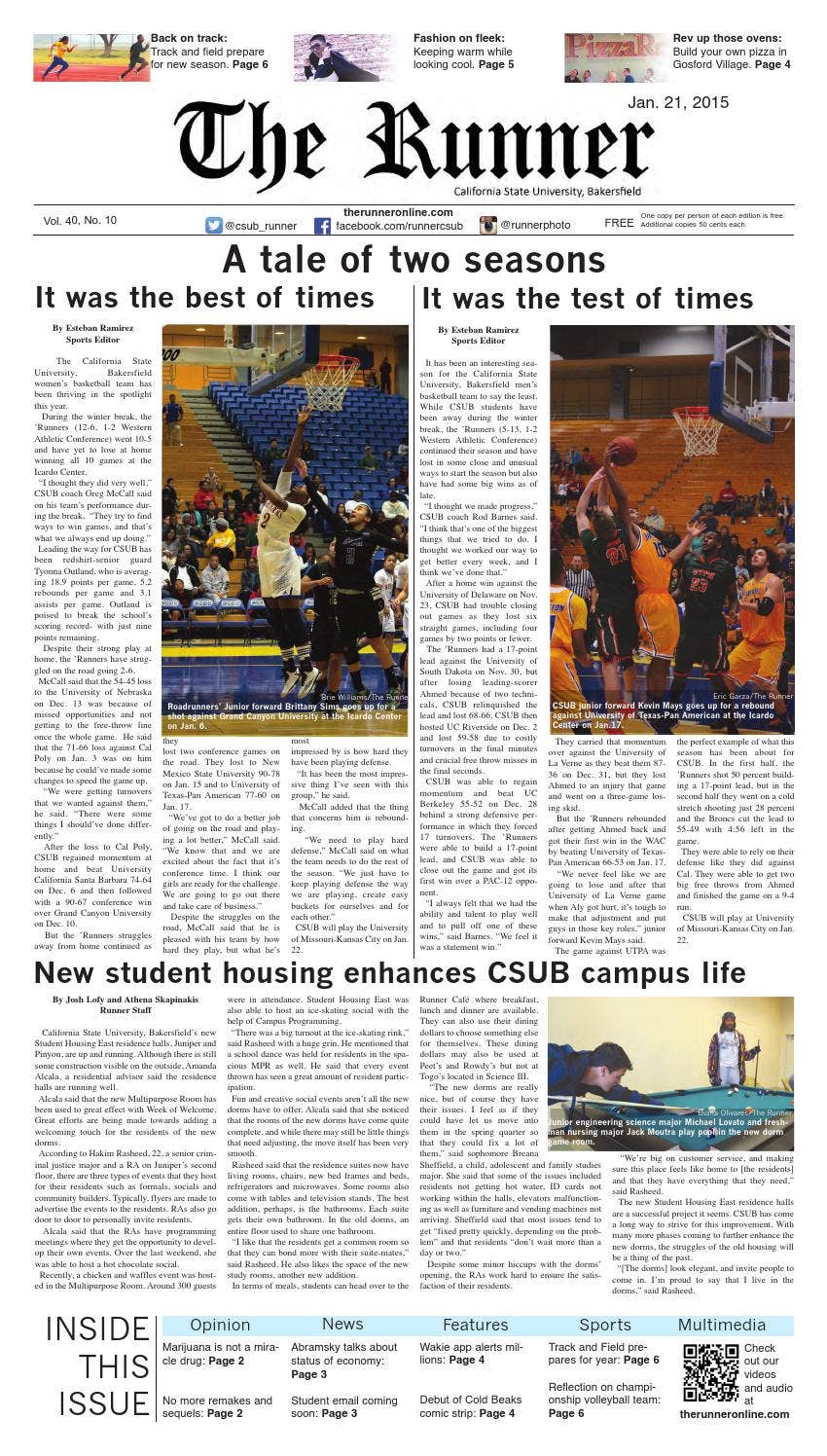 The Runner 1-21-15 by CSUB Runner - Issuu
