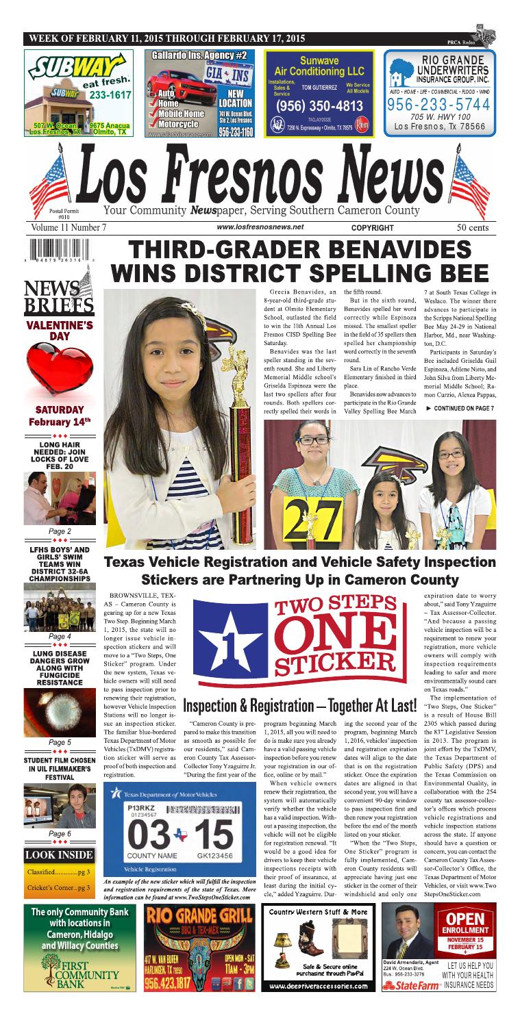 Los Fresnos News February 11, 2015 by La Feria News - Issuu