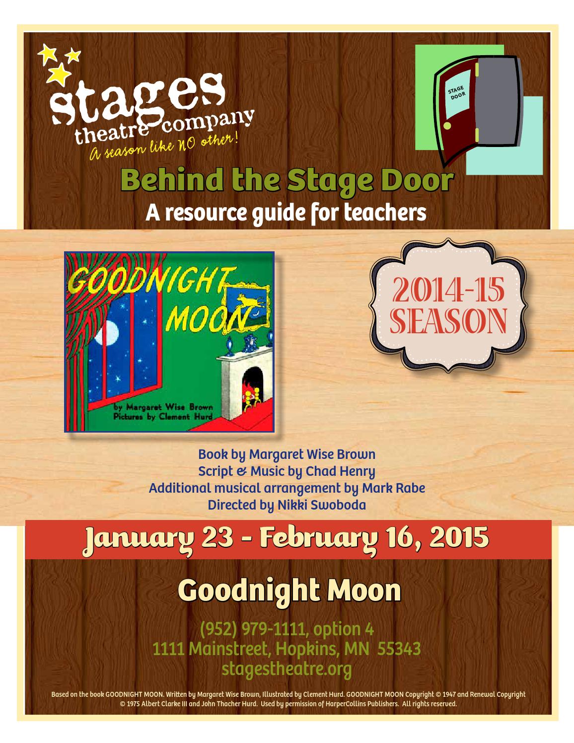 GOOD NIGHT MOON Teachers Resource Guide by Adventure Partners LLC - Issuu