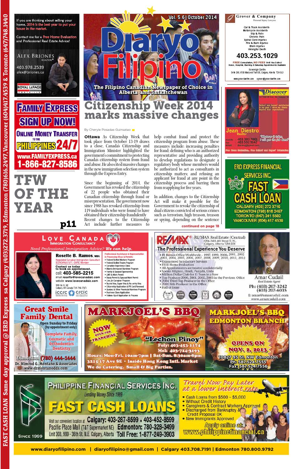 Diaryo Filipino October 2014 by Diaryo Alberta - Issuu