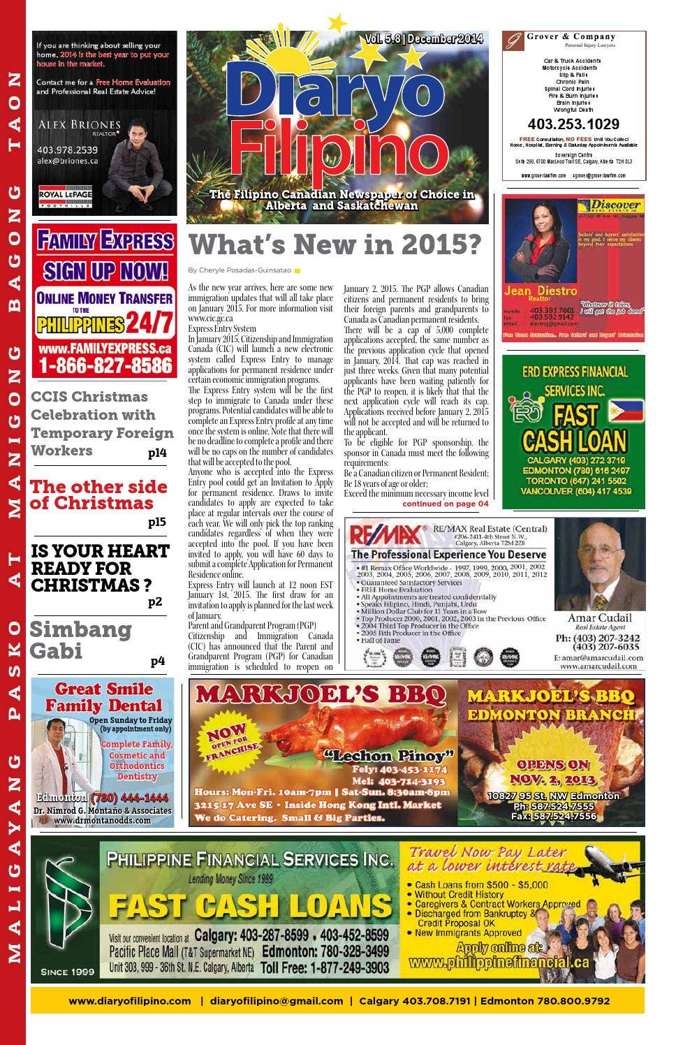 Diaryo Filipino December 2014 by Diaryo Alberta - Issuu
