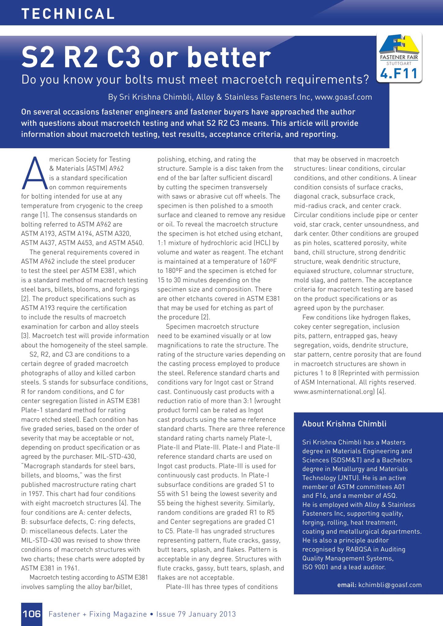 Fastener + Fixing Magazine #79 by Fastener + Fixing Magazine - Issuu