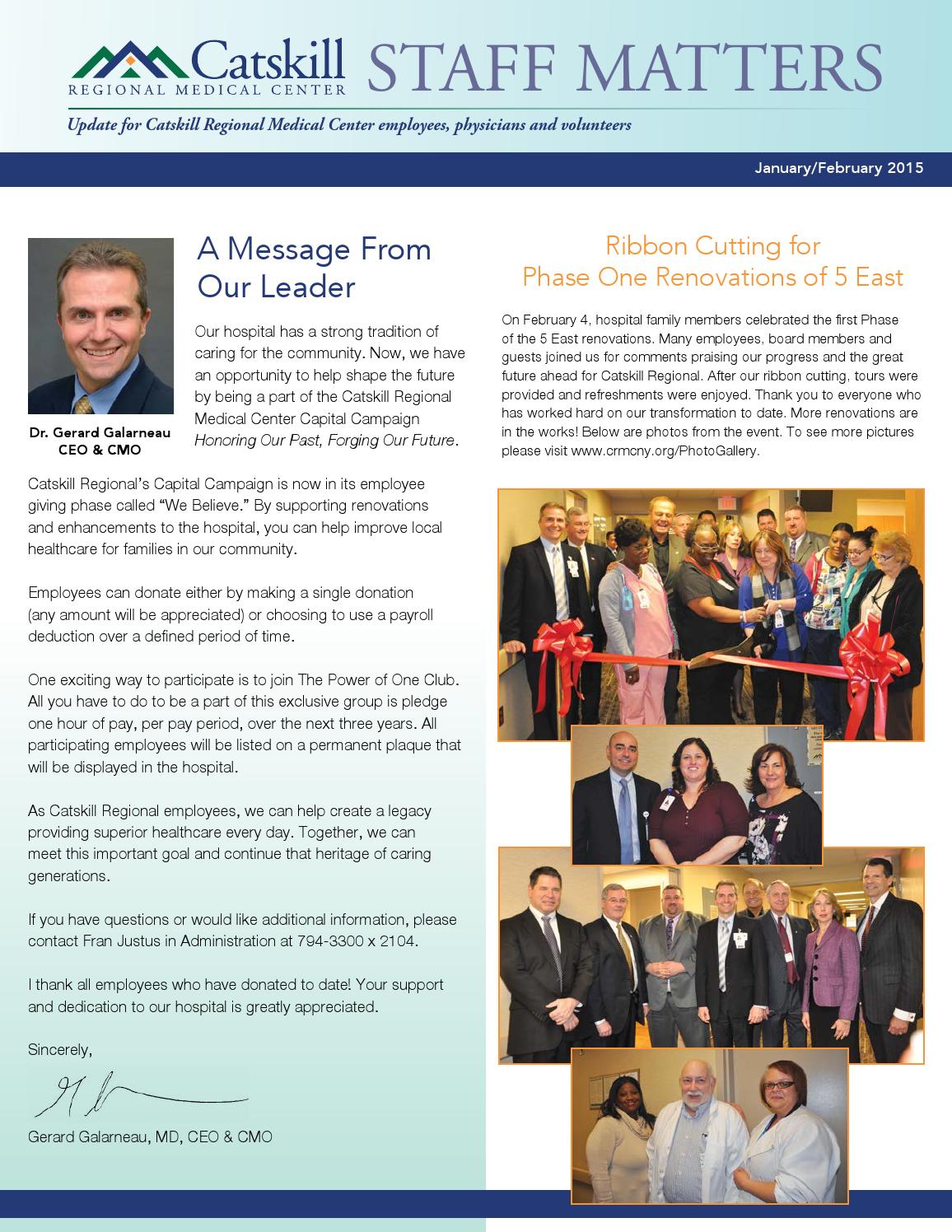 Staff Matters - Jan/Feb 2015 by Garnet Health - Issuu