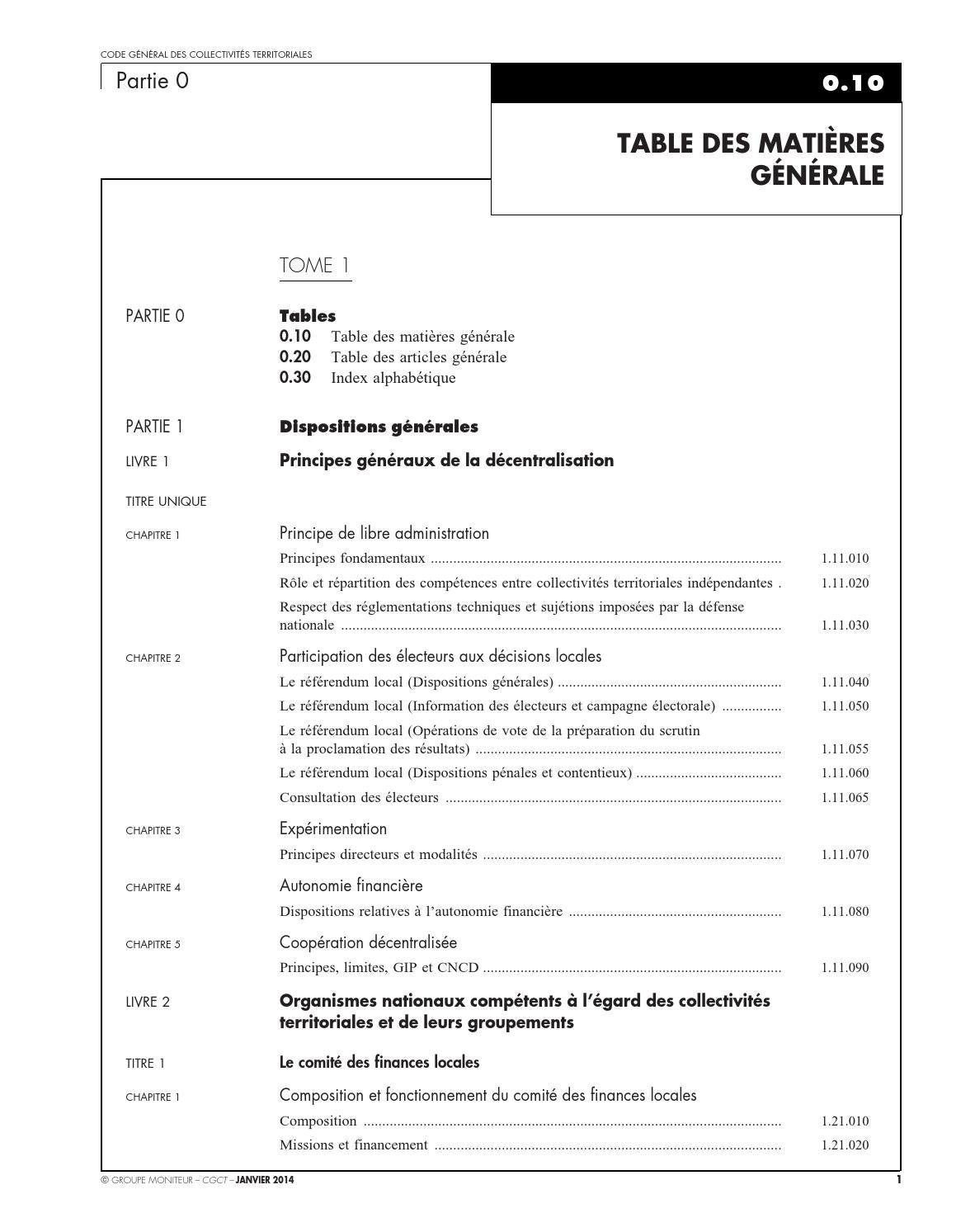 Extrait Code général des collectivités territoriales by INFOPRO DIGITAL ...