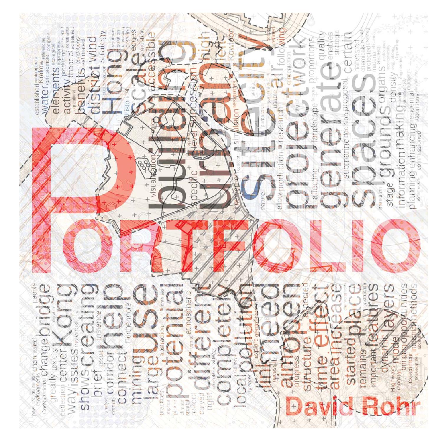 Academic Portfolio - Masters Degree by David Rohr - Issuu