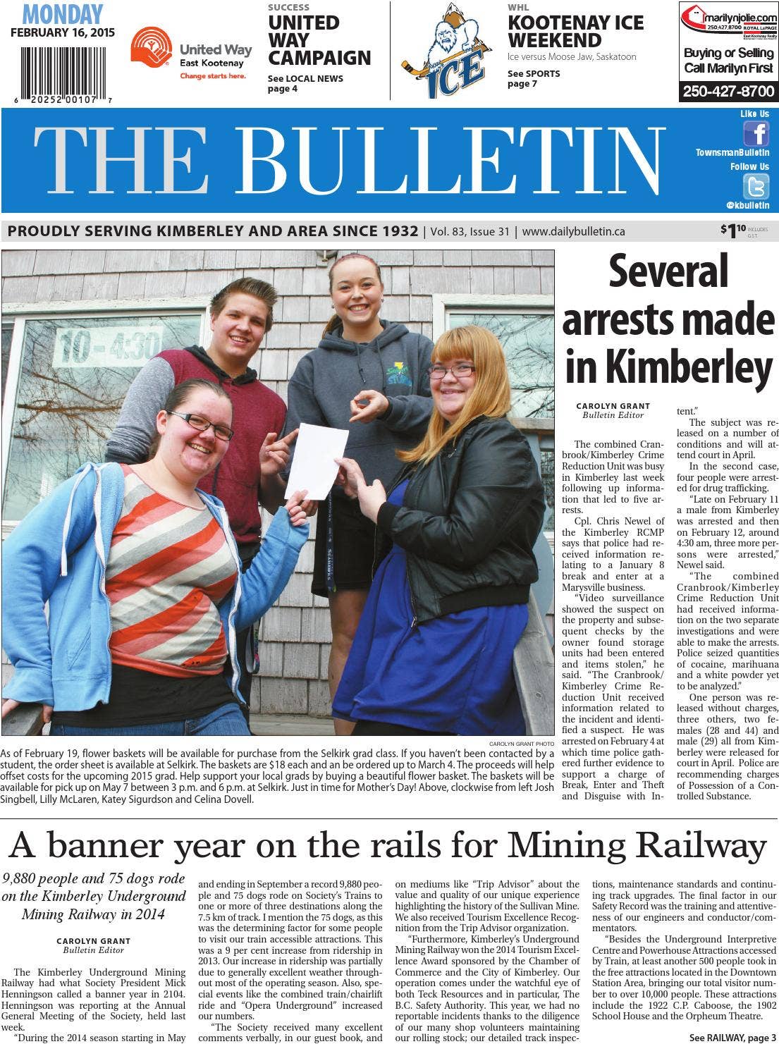 Kimberley Daily Bulletin, February 16, 2015 by Black Press Media Group ...