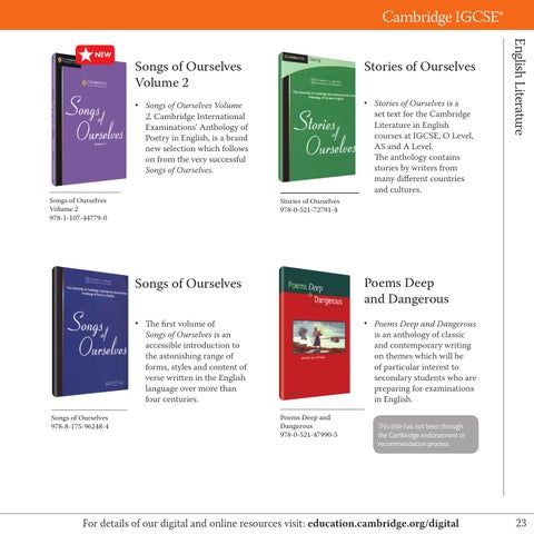 Cambridge University Press International Secondary Catalogue 2015 by ...