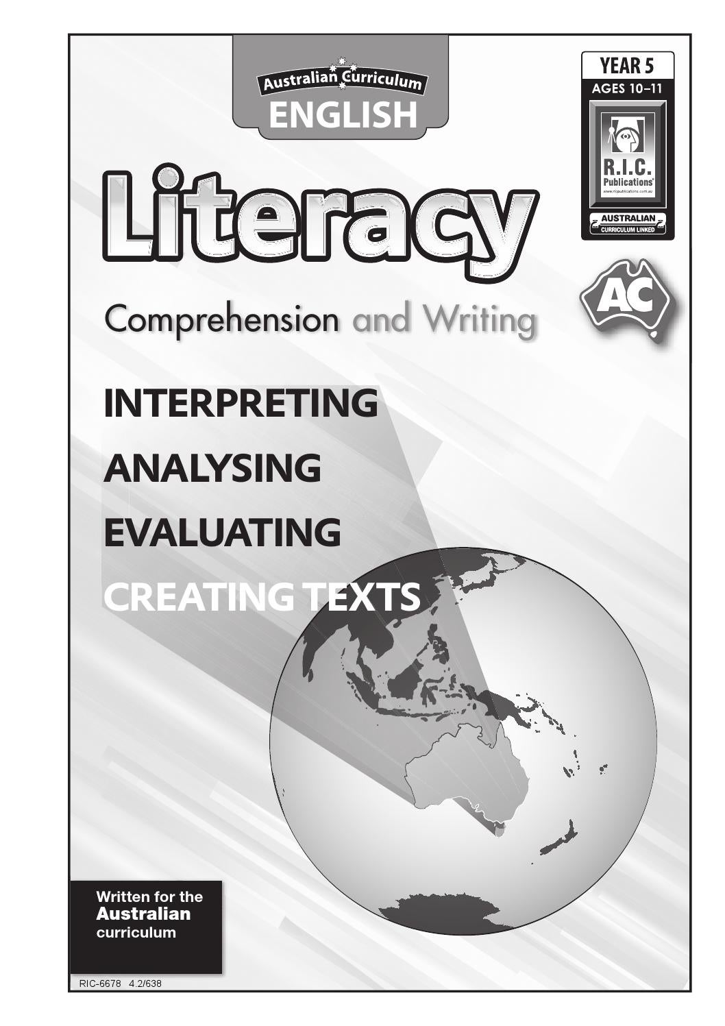 AC English – Literacy: Comprehension and Writing - Year 5 by Teacher ...