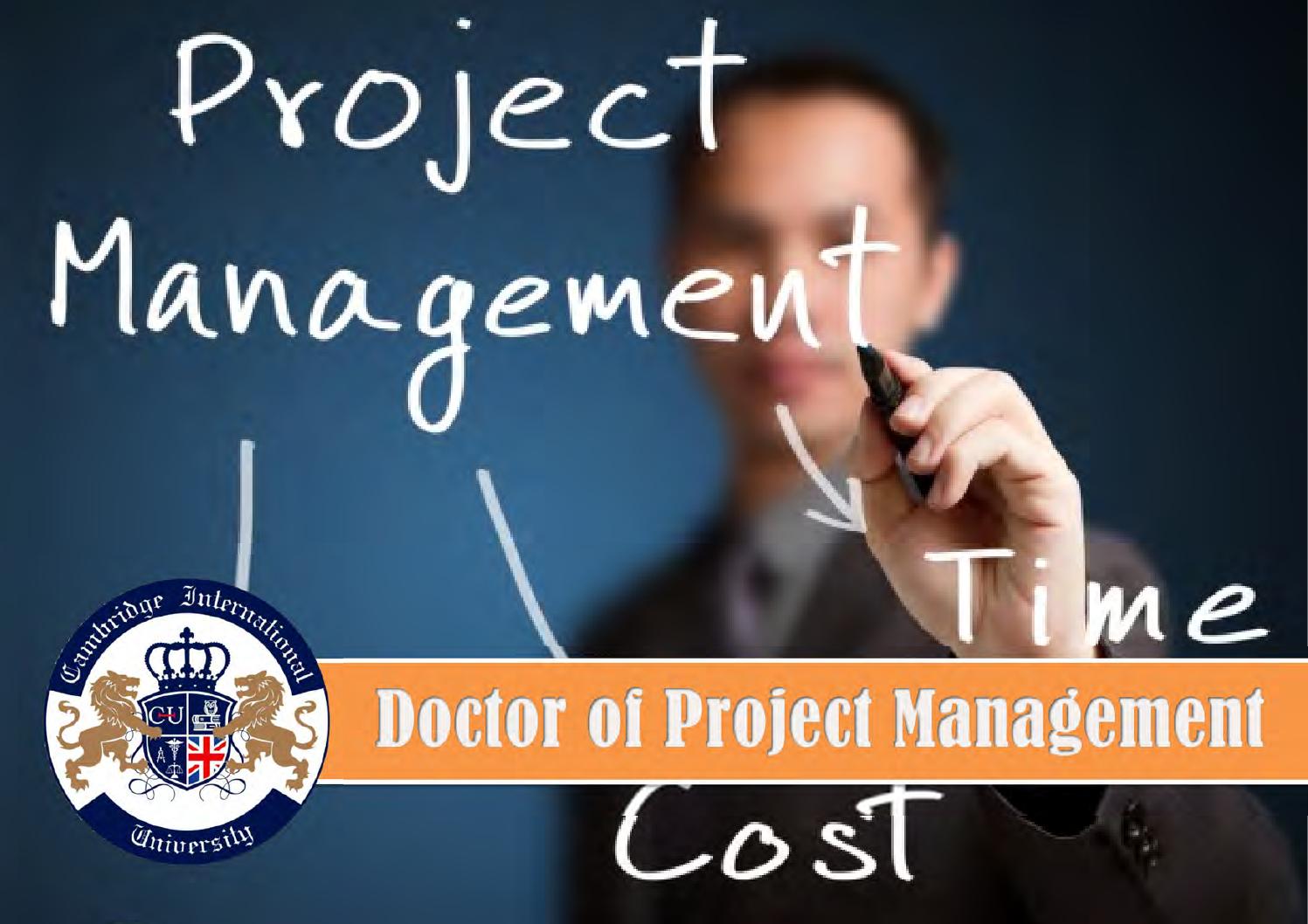 Doctor of Project Management by C.I.U. Cambridge International ...