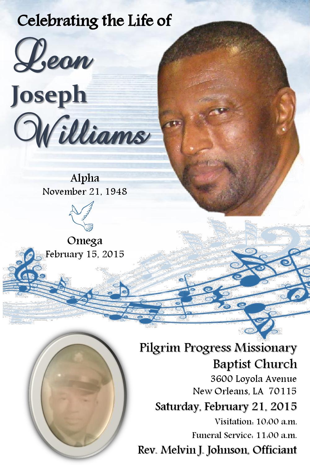 Leon Joseph Williams by Our Celebrations of Life - Issuu