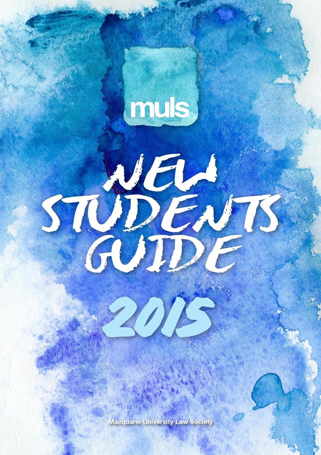 New Students Guide 2015 by Macquarie University Law Society - Issuu