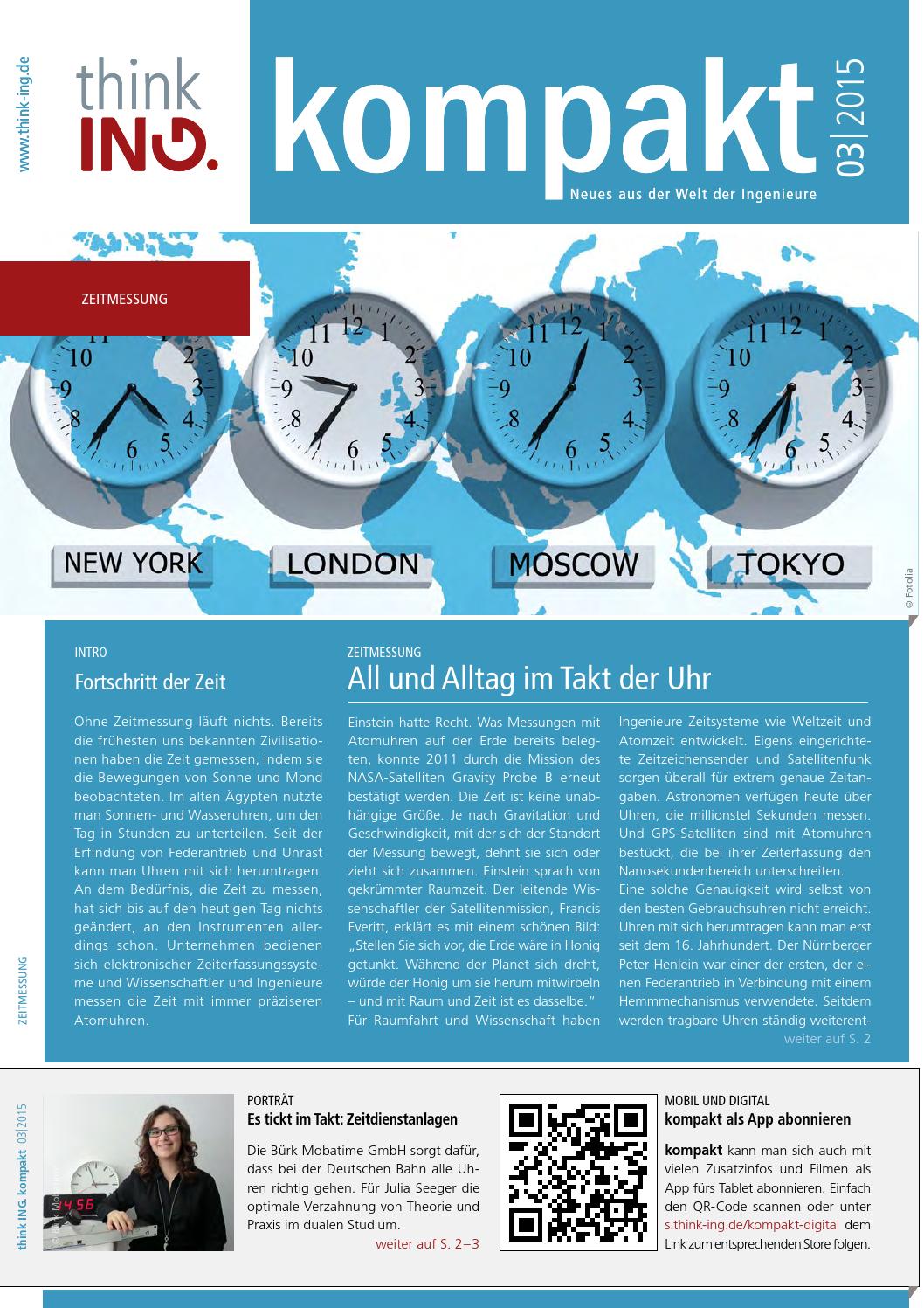 Zeitmessung - think ING. kompakt 03|2015 by GESAMTMETALL - Issuu