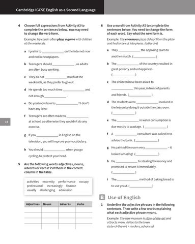 IGCSE English as a Second Language Workbook (fourth edition) by ...