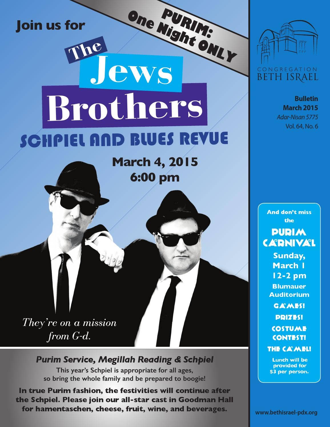 March 2015 Bulletin - Congregation Beth Israel, Portland Oregon by ...