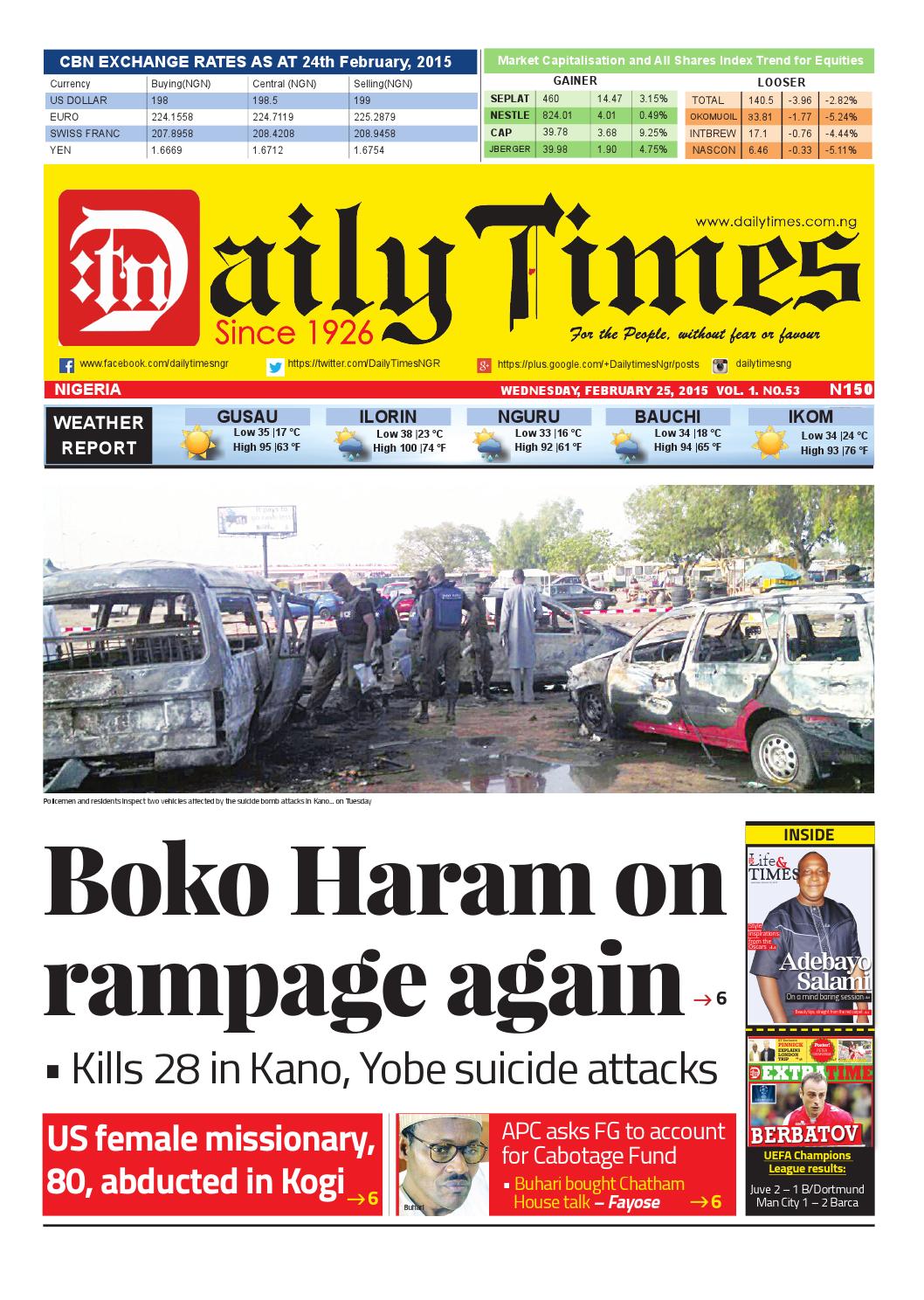 Daily Times of Nigeria Newspaper by Daily Times of Nigeria - Issuu