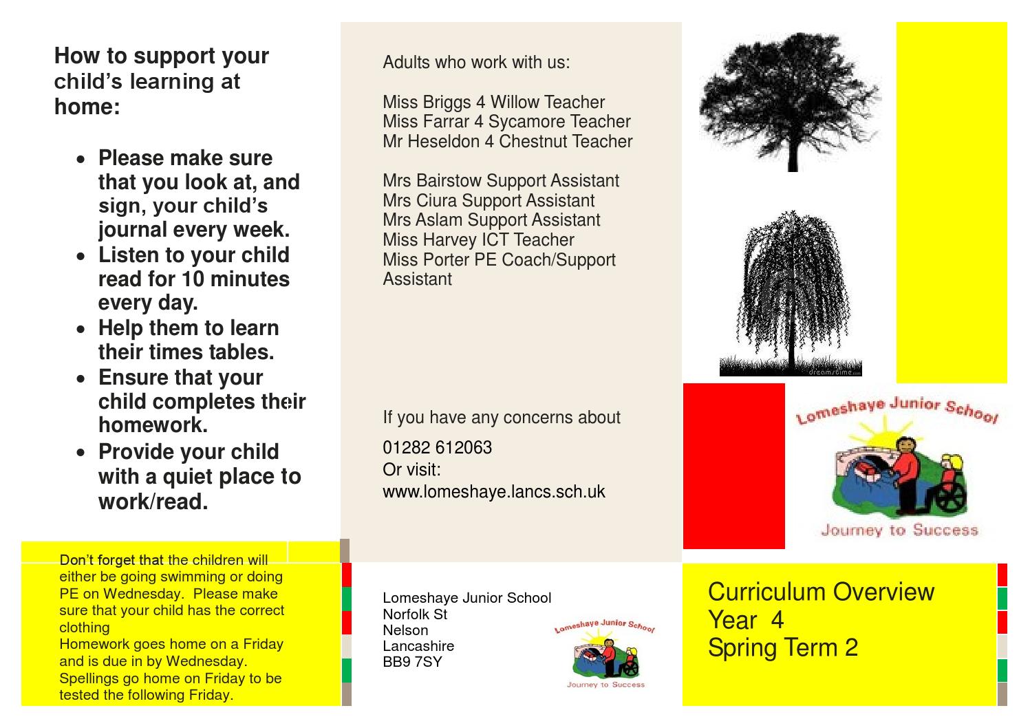Curriculum Overview Leaflet Year 4 by Schudio - Issuu