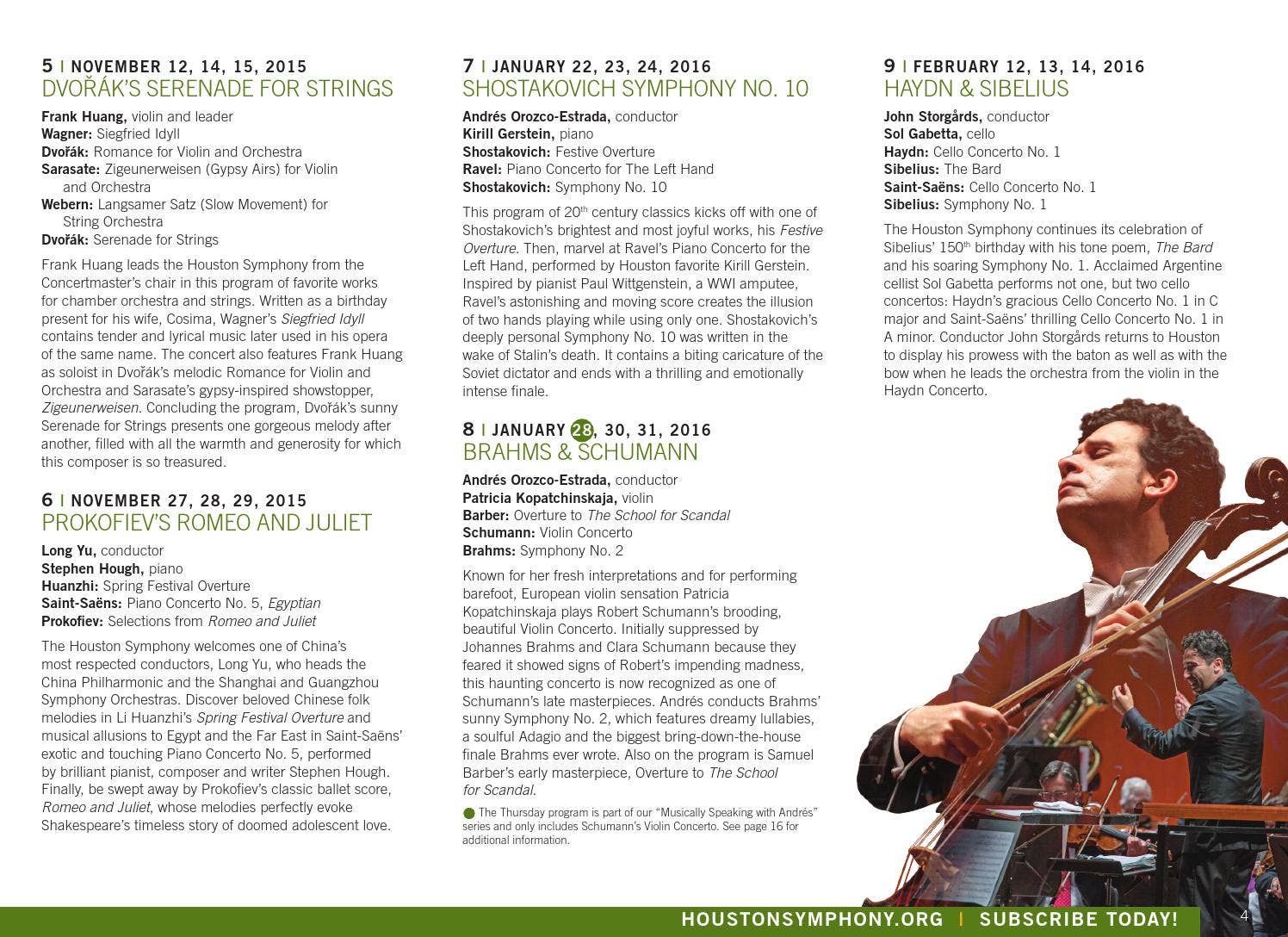 2015-16 Season Classical Brochure by Houston Symphony - Issuu