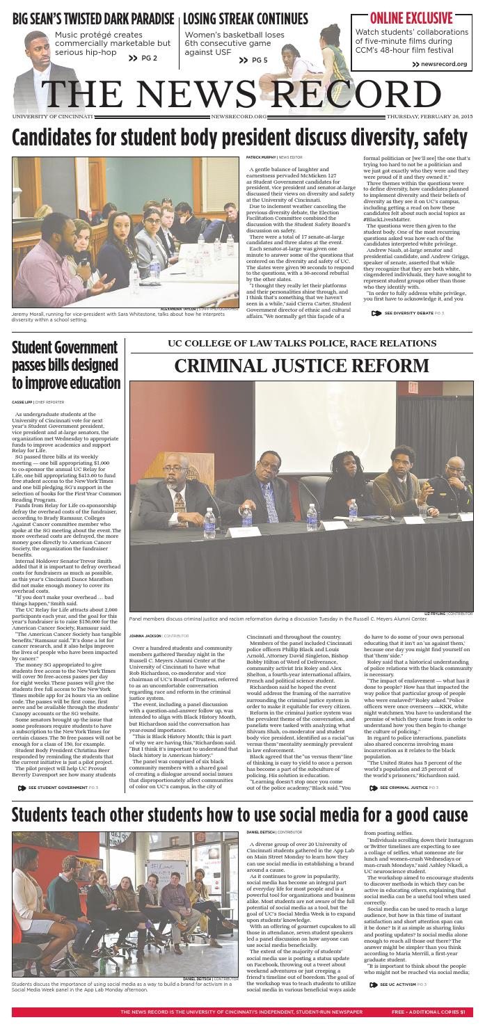 The News Record 2.26.15 by The News Record - Issuu
